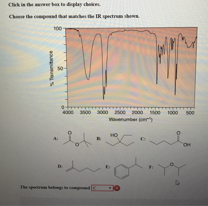 Solved Click in the answer box to display choices. Choose | Chegg.com