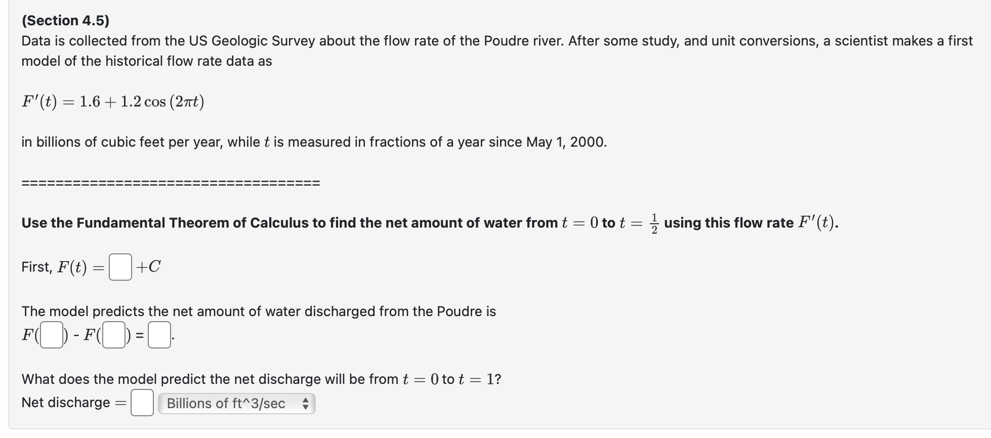 Solved (Section 4.5)Data is collected from the US Geologic | Chegg.com