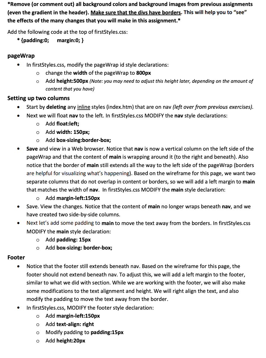 Solved CIS201 Exercise - Ch.6 Page Layout and HTML5 | Chegg.com