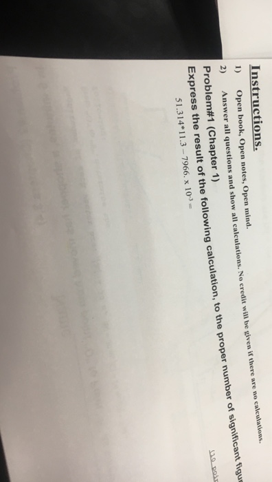 Solved Instructions. 1) Open book, Open notes, Open mind. 2) | Chegg.com