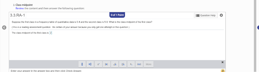 Solved 3. Class midpoint Review the content and then answer | Chegg.com