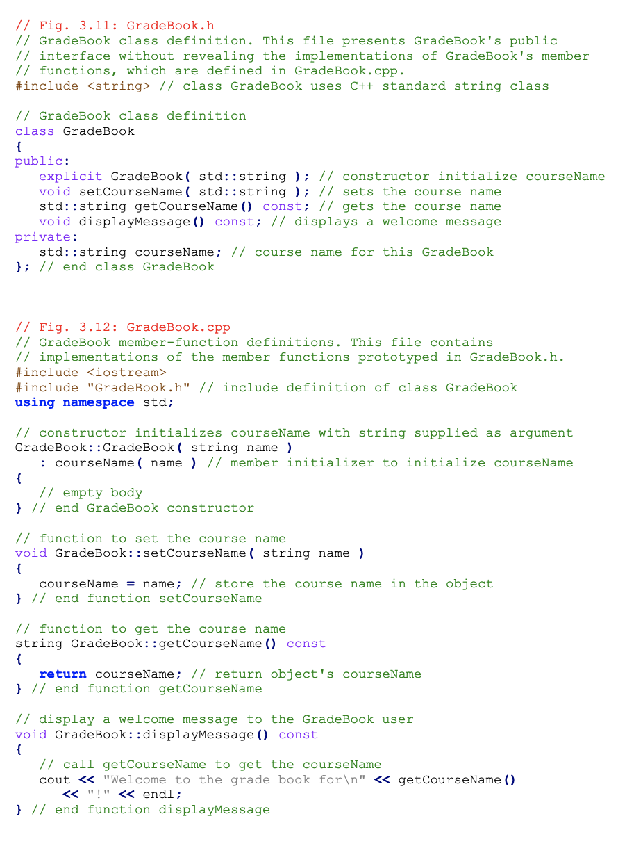 Solved 1- (Modifying Class GradeBook) Modify class GradeBook | Chegg.com