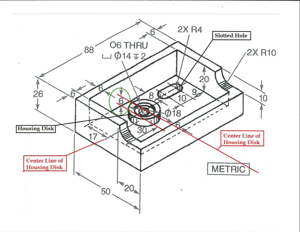 Solved The below Object shows the 6mm dimension inside a | Chegg.com