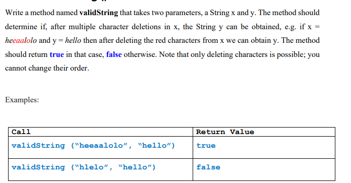 Solved Do it in Java No system.out.println statements No | Chegg.com