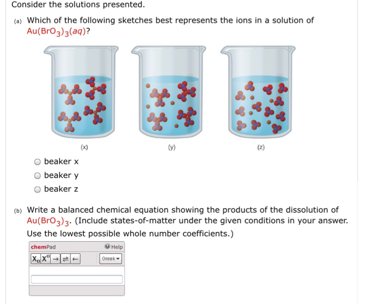 Solved Write a balanced chemical equation showing the | Chegg.com
