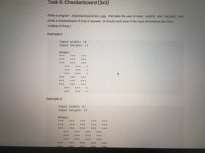 Solved Task B Checkerboard Write A Program Checkerboard Cpp