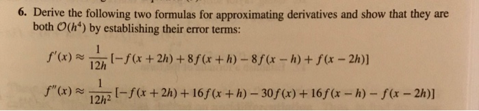 Solved 6. Derive the following two formulas for | Chegg.com
