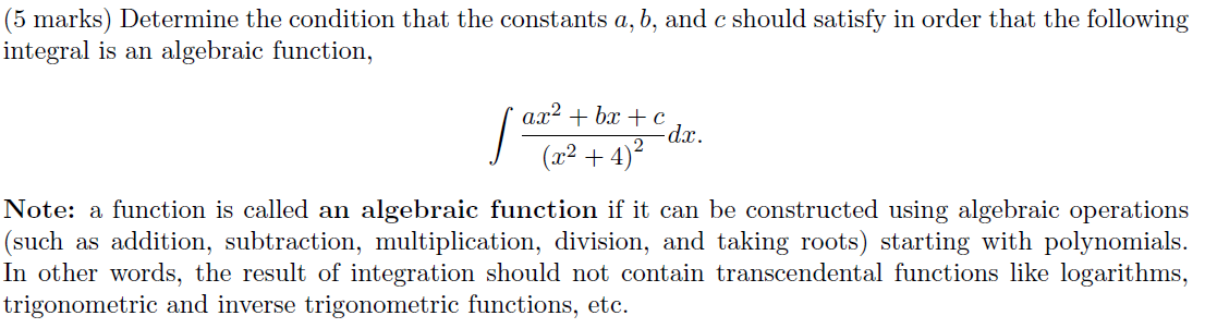 Solved (5 ﻿marks) ﻿Determine the condition that the | Chegg.com
