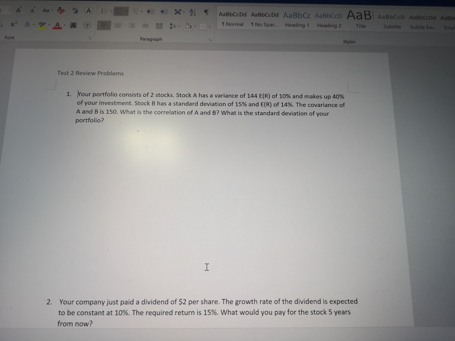 Solved AaBbCcDd AaBbCcDd AaBbCc AaBbCcD AaB AaBbCcD AaBbCcDd | Chegg.com