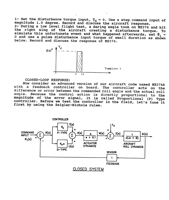Solved Project No.3 (Flight Controls Simulation) 1.0 | Chegg.com