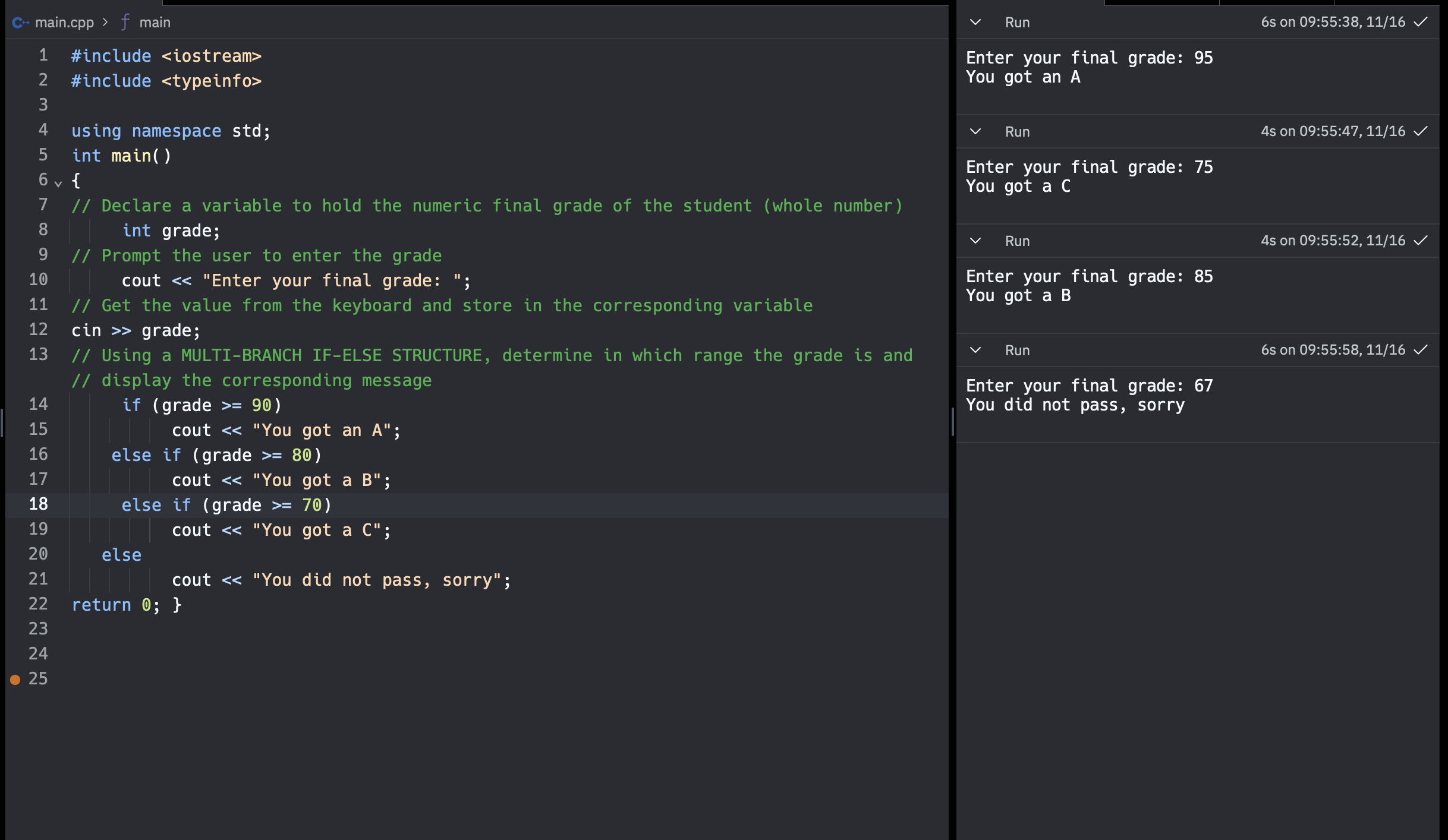 Solved 4) You want to tell a student how he did in your | Chegg.com