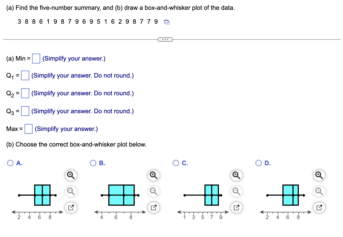 Solved (a) Find the five-number summary, and (b) draw a | Chegg.com