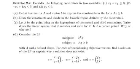 Solved Exercise 2.2. Consider the following constraints in | Chegg.com