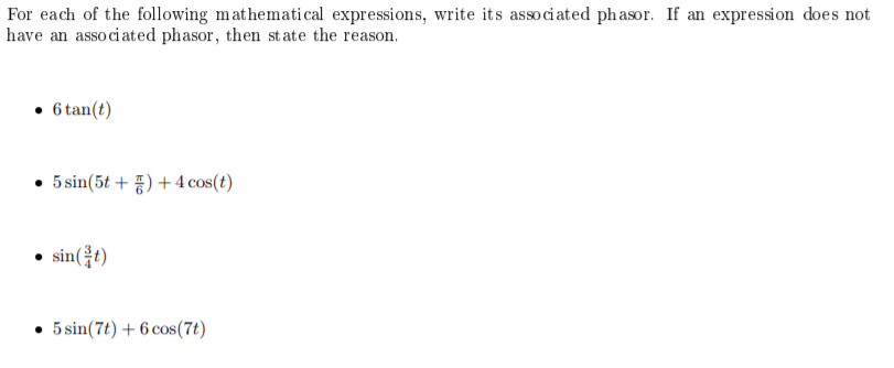 Solved For each of the following mathematical expressions, | Chegg.com