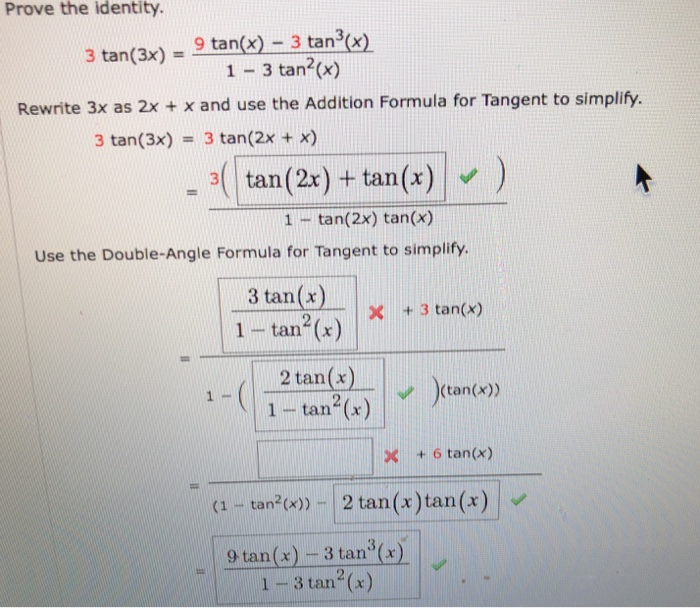 Solved Prove the identity. 3 tan(3x) 9 tan(x) -3 tanx) 13 | Chegg.com