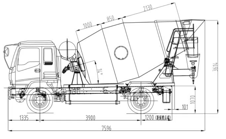For the following concrete mixer, identify the | Chegg.com