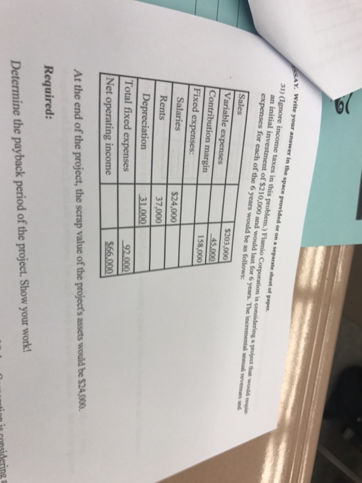 Solved Flamio Corporation is considering a project that | Chegg.com