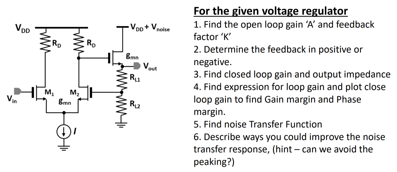 For the given voltage regulator 1. Find the open loop | Chegg.com