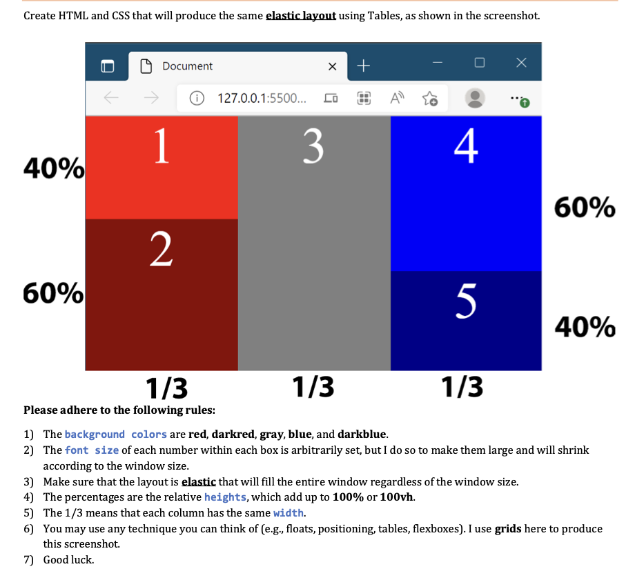 Solved Create HTML and CSS that will produce the same | Chegg.com