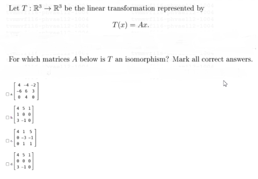 Solved Let T : R3 → R3 be the linear transformation | Chegg.com