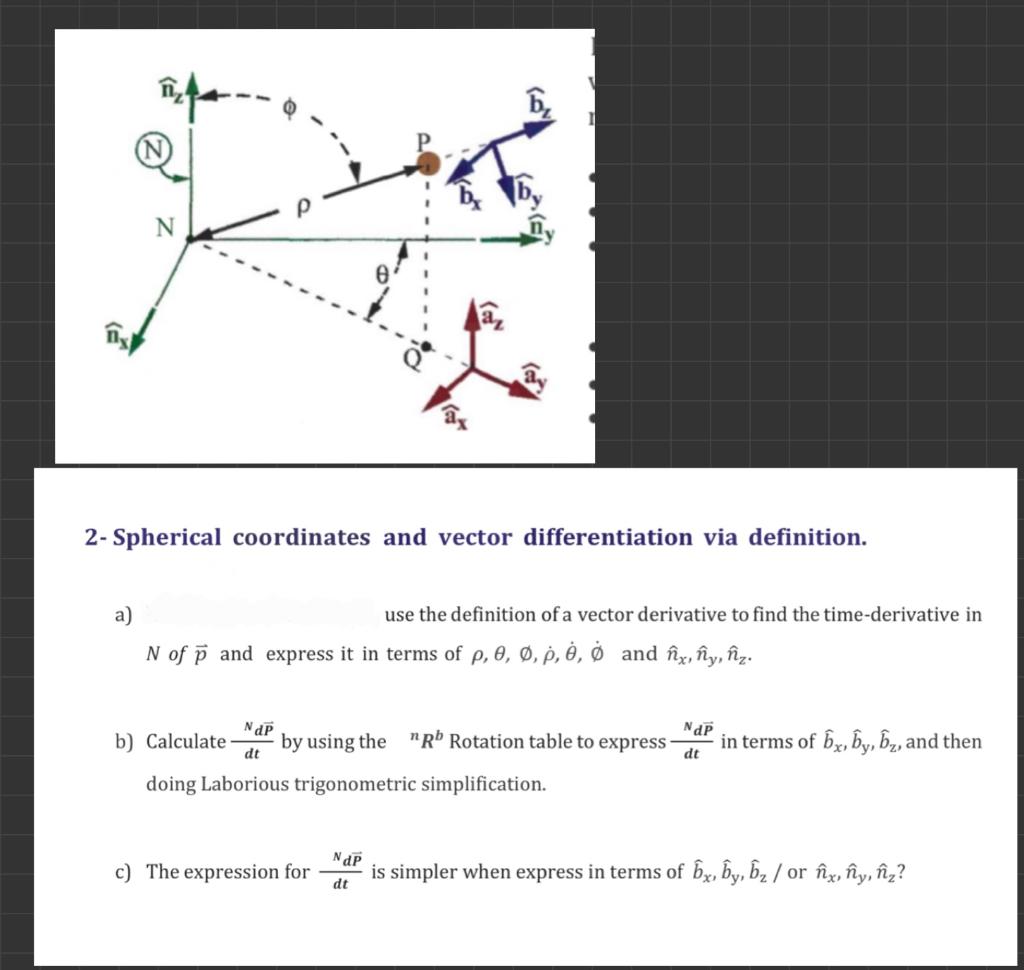 2- Spherical coordinates and vector differentiation | Chegg.com