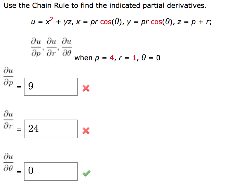 Solved Use the Chain Rule to find the indicated partial | Chegg.com