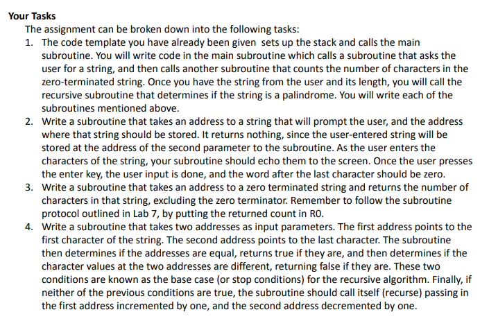 Solved Your Tasks The assignment can be broken down into the | Chegg.com