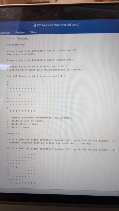 Solved EC Treasure Map (Nested Loop) Mailings Review View | Chegg.com