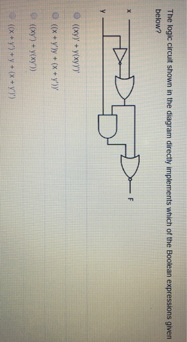 Solved The logic circuit shown in the diagram directly | Chegg.com