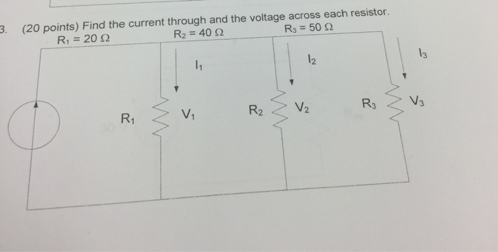 Solved Find The Current Through And The Voltage Across Each