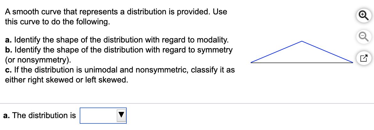 Solved A smooth curve that represents a distribution is | Chegg.com