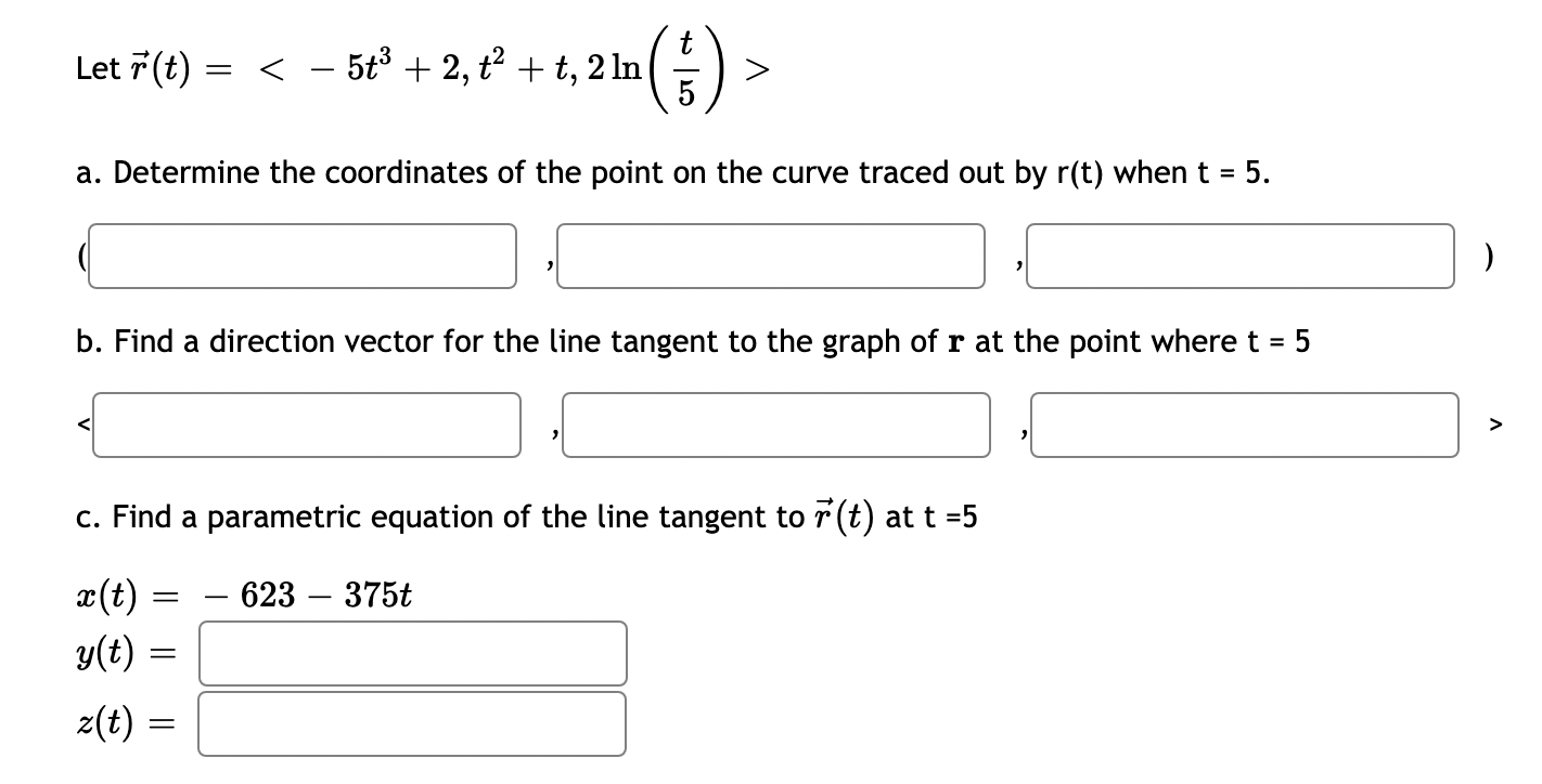 Solved Let r(t)= a. Determine the | Chegg.com