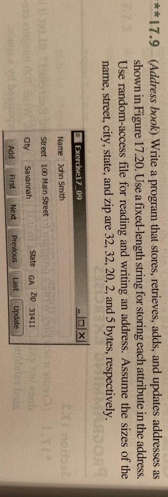 Solved **17.9 (Address book) Write a program that stores, | Chegg.com
