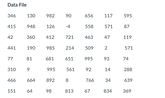 Solved Assignment Plan and code a program utilizing one file | Chegg.com