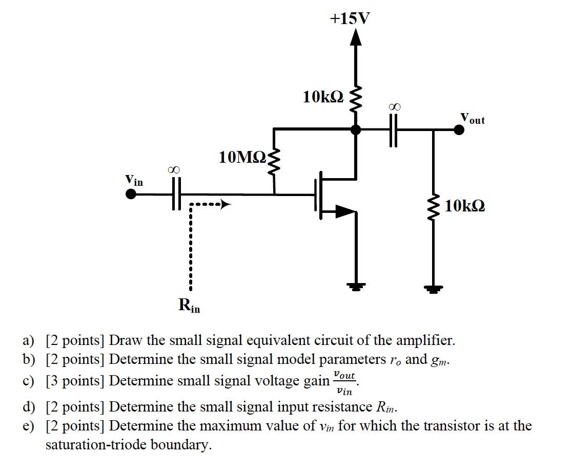 Solved The NMOS transistor shown in the circuit below is in | Chegg.com
