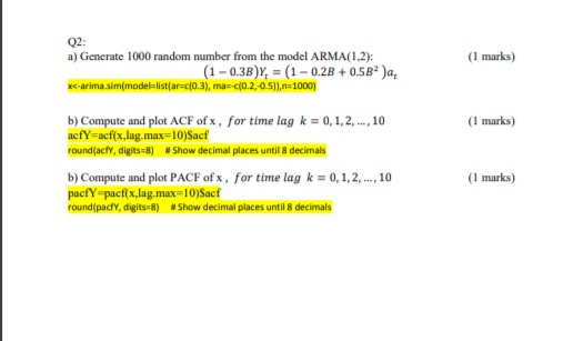 Solved The R Project for Statistical Computing (1 marks) | Chegg.com