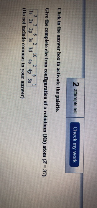 Solved 2 attempts left Check my work Click in the answer box | Chegg.com