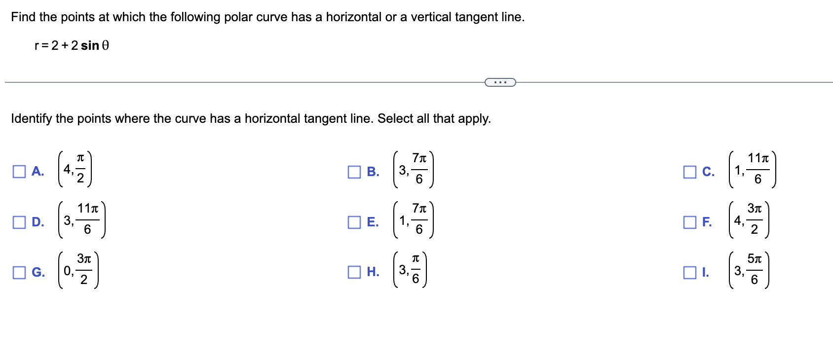 Solved Find the points at which the following polar curve | Chegg.com