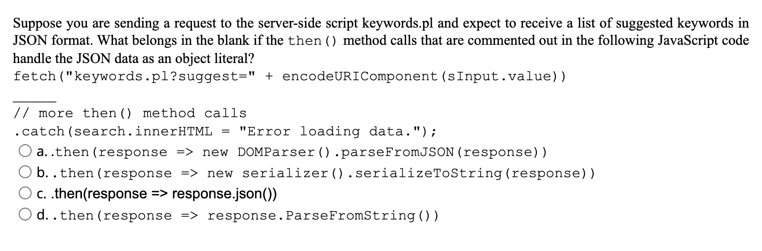 Solved Suppose you are sending a request to the server-side | Chegg.com