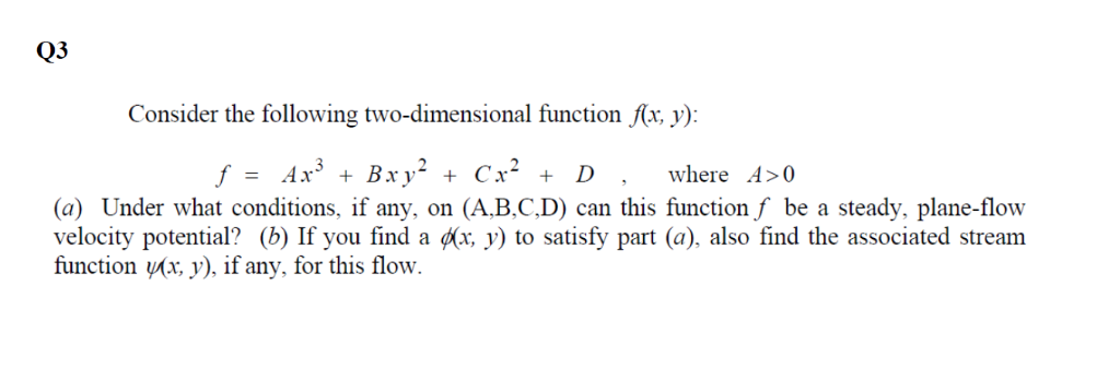 Solved 03 Consider the following two-dimensional function | Chegg.com