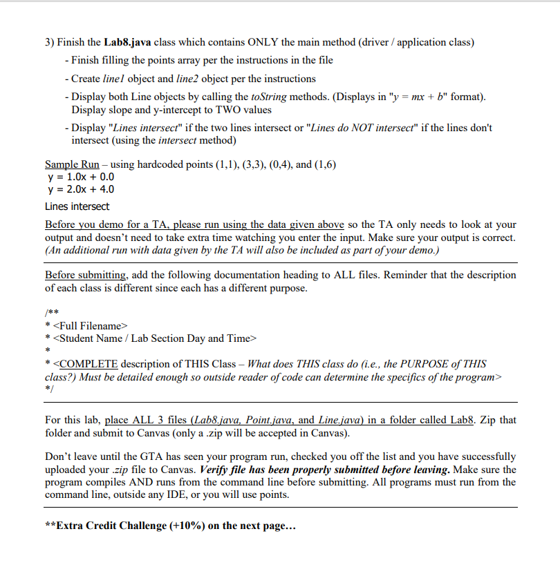 Solved In java, we were given the instructions below, and | Chegg.com