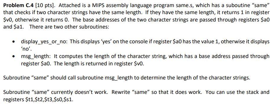 Solved .data MSG1: .asciiz "civic" MSG2: .asciiz | Chegg.com