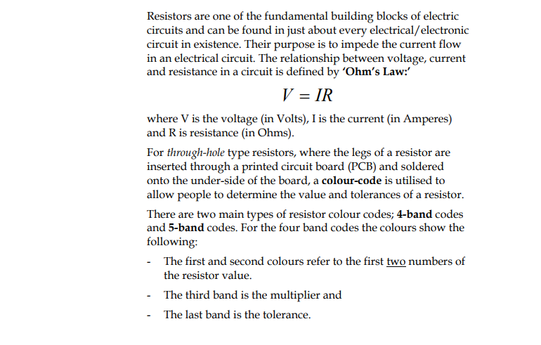 Solved Resistors are one of the fundamental building blocks | Chegg.com