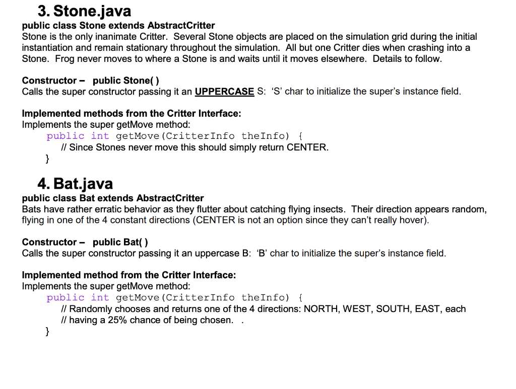 Solved You will create an Interface that lists constants and | Chegg.com