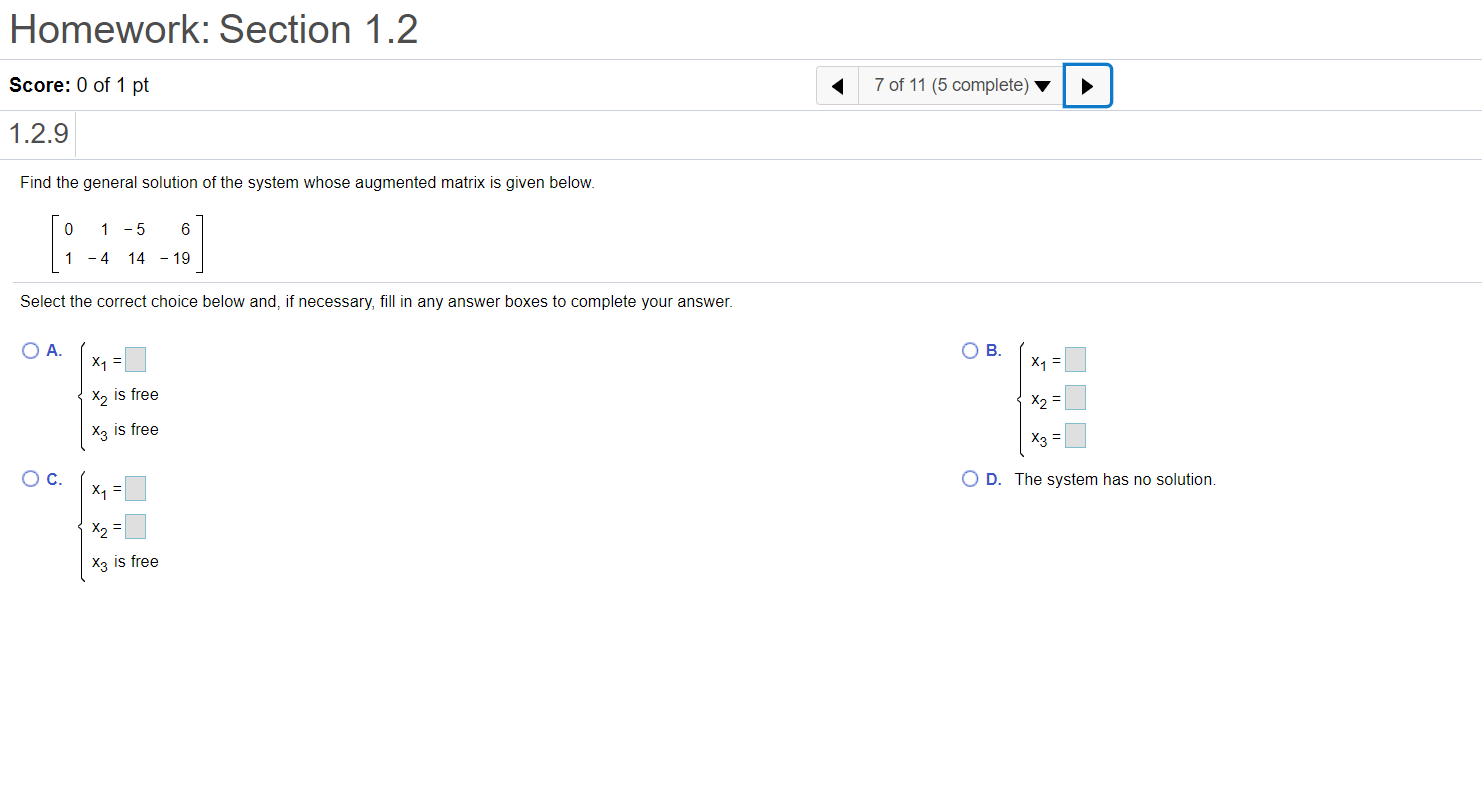 Solved Homework: Section 1.2 Score: 0 of 1 pt 7 of 11 (5 | Chegg.com