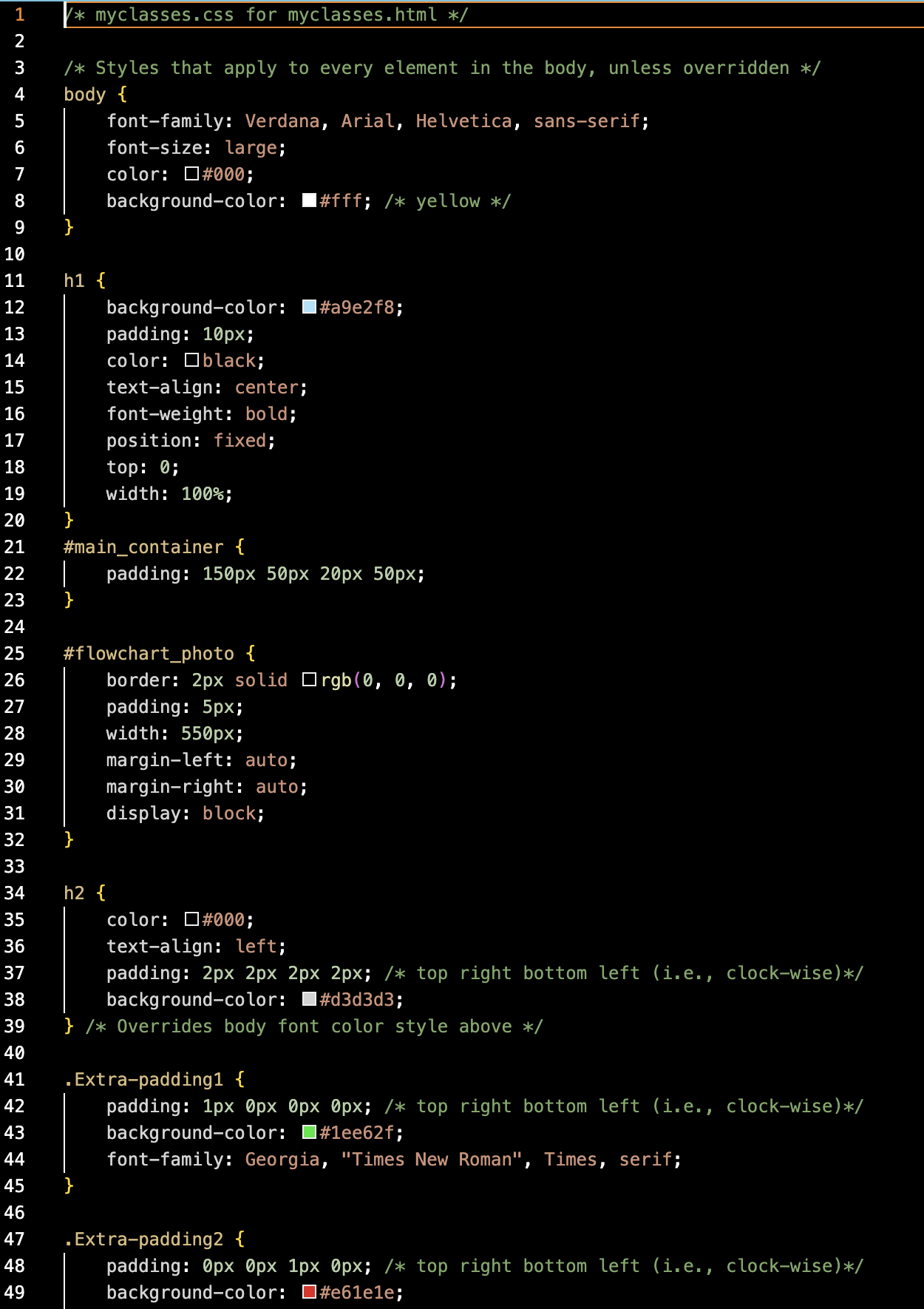 Solved Read the instructions and add the codes in the | Chegg.com