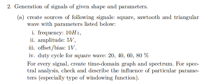 Solved Diagrams of circuits and Spectral analysis of | Chegg.com