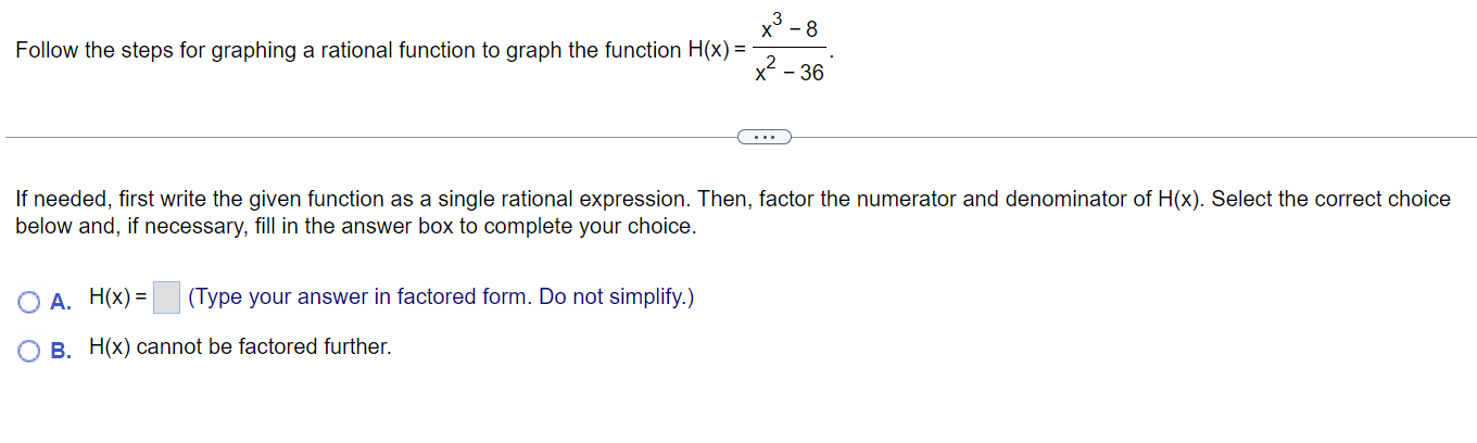 Solved Follow the steps for graphing a rational function to | Chegg.com