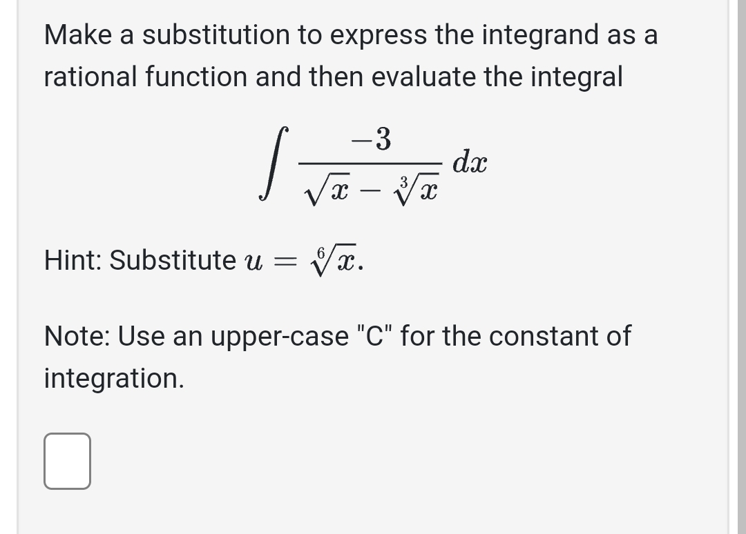 Solved Make a substitution to express the integrand as | Chegg.com
