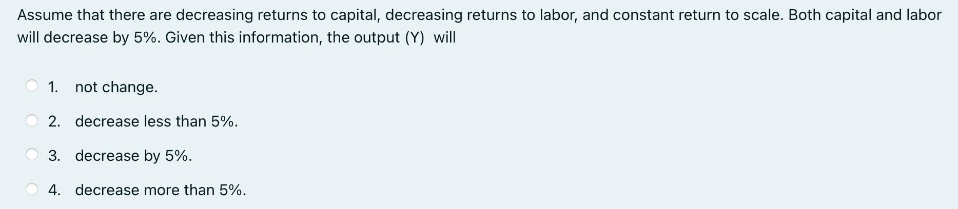 Solved Assume that there are decreasing returns to capital, | Chegg.com